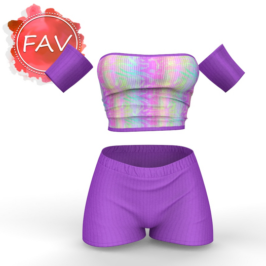 Second Life Marketplace Purple Outfit Reborn